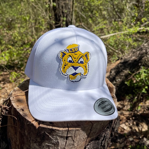 Nike | Accessories | Lsu Sailor Mike 3d Yp Snapback Trucker Hat White ...